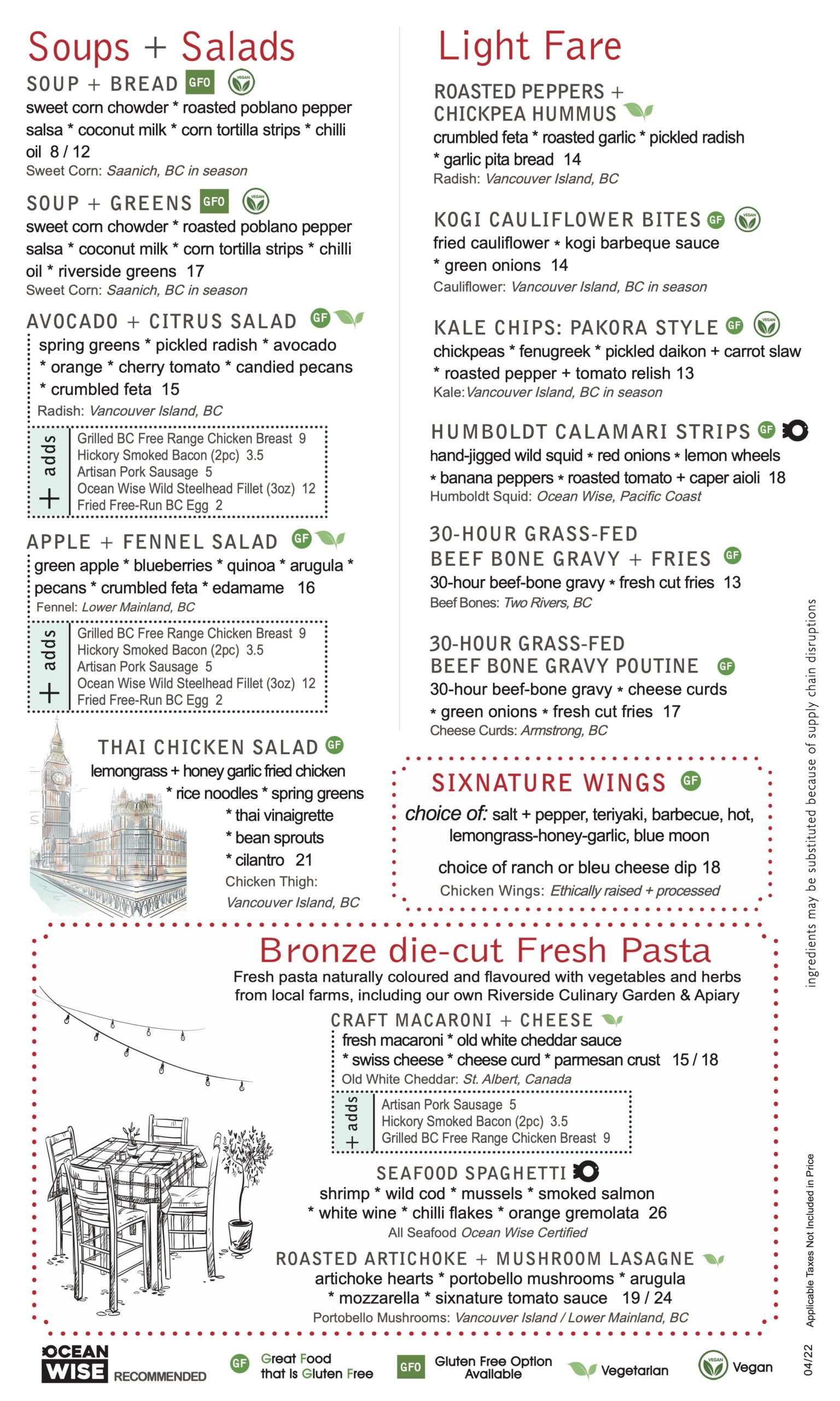 Food Menus - Six Mile Pub & Eatery