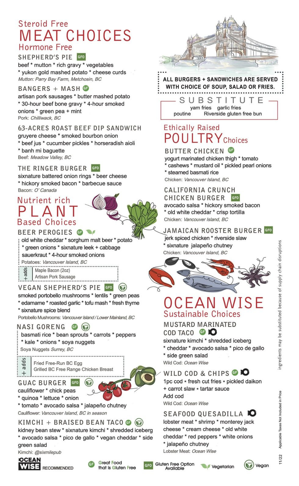 Food Menus - Six Mile Pub & Eatery