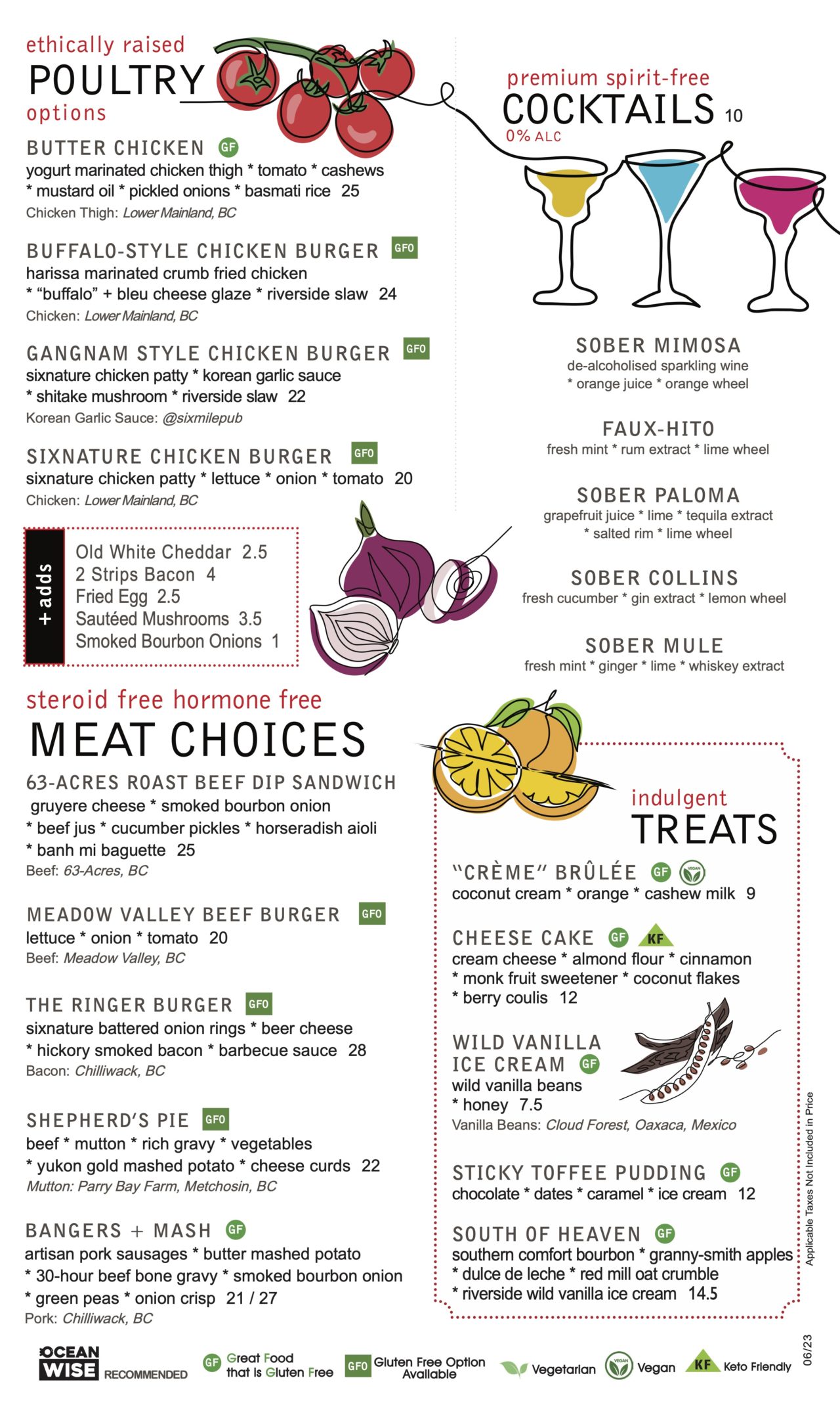 Food Menus - Six Mile Pub & Eatery