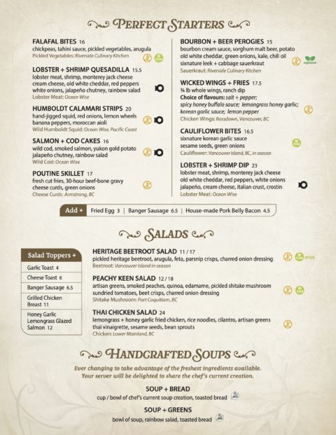 Food Menus - Six Mile Pub & Eatery
