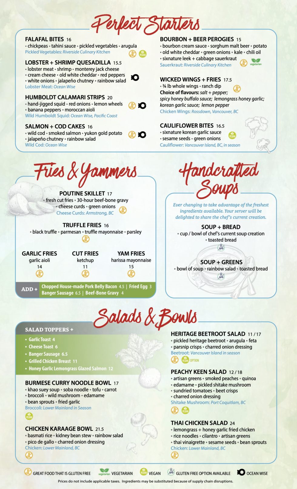 Food Menus - Six Mile Pub & Eatery