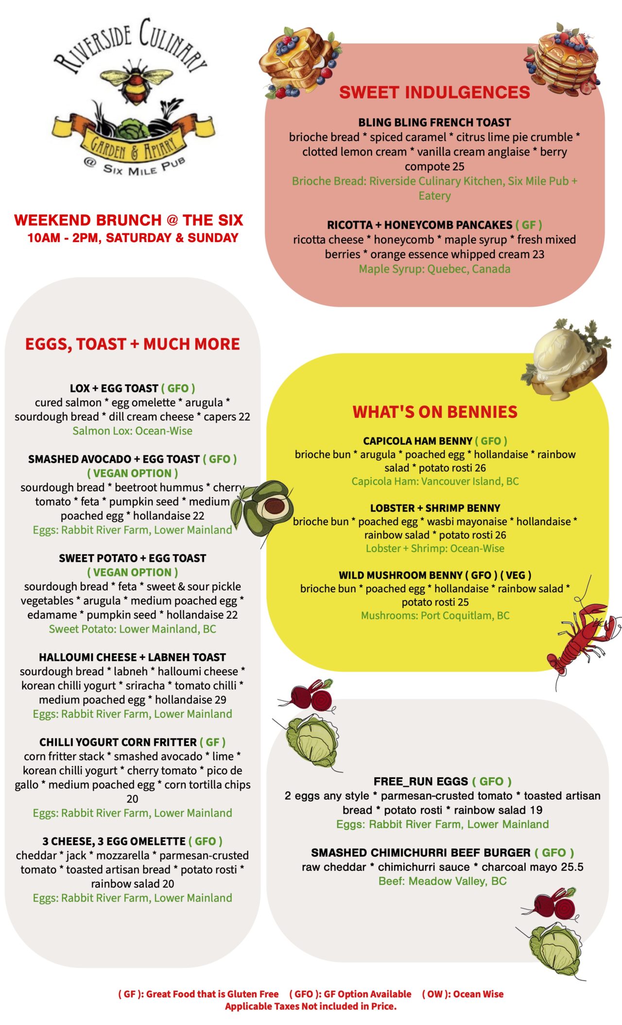 Food Menus - Six Mile Pub & Eatery